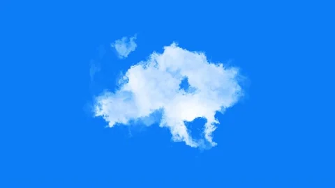 Realistic small clouds animated on blue ... | Stock Video | Pond5