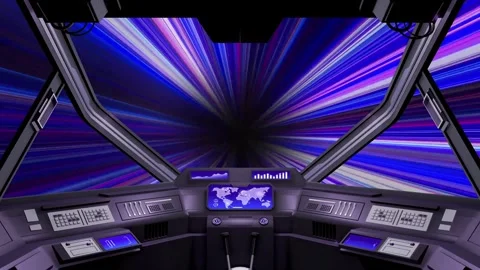 Realistic spaceship with hyper space spe... | Stock Video | Pond5