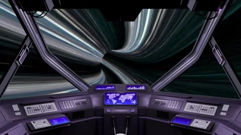 Realistic spaceship with hyper space spe... | Stock Video | Pond5