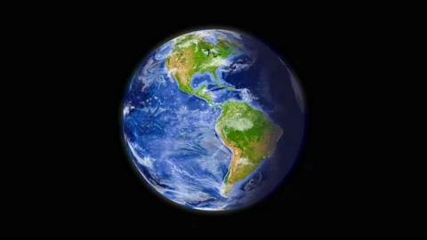 Realistic spinning Earth Globe in day an... | Stock Video | Pond5