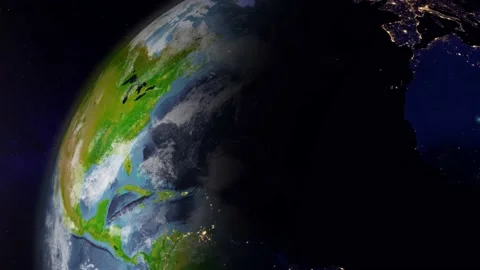 Realistic spinning Earth Globe in day an... | Stock Video | Pond5