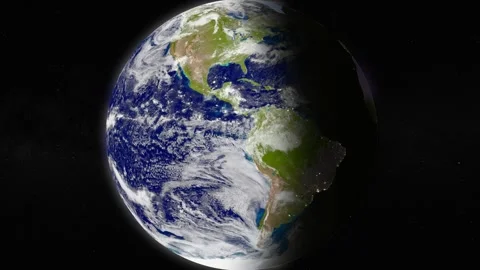 Realistic spinning Earth Globe in day an... | Stock Video | Pond5