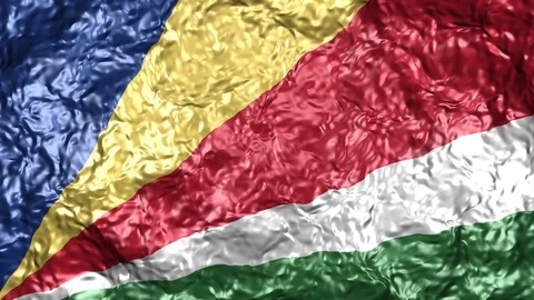 Realistic wavy flag over water backgroun... | Stock Video | Pond5