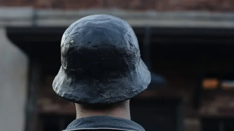 A rear close-up of a German soldier knoc... | Stock Video | Pond5