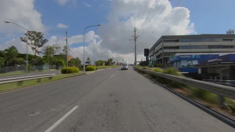 Rear facing driving point of view POV of... | Stock Video | Pond5