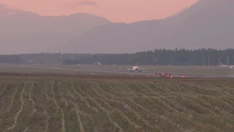 Rear view of Airbus A220-300 airplane la... | Stock Video | Pond5