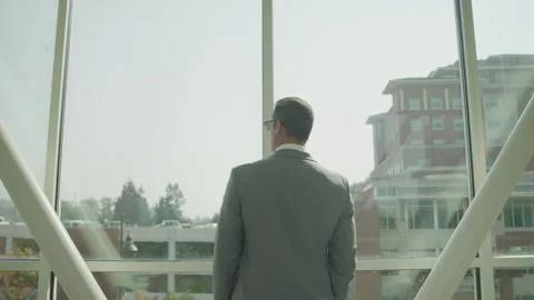 Rear View of a Middle Aged Business Man ... | Stock Video | Pond5