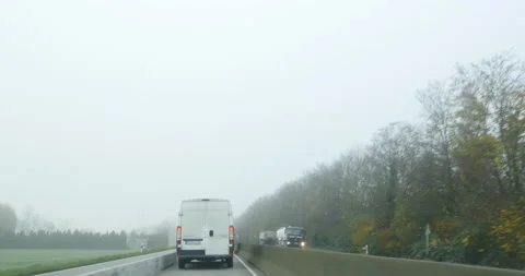 Rear view of Peugeot Boxer white van dri... | Stock Video | Pond5