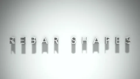 rebar shapes 3D title animation white te... | Stock Video | Pond5