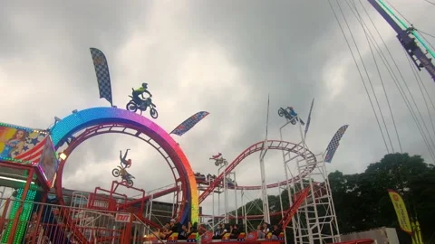 Rebel Coaster ride at the 2022 Sydney Ro... | Stock Video | Pond5