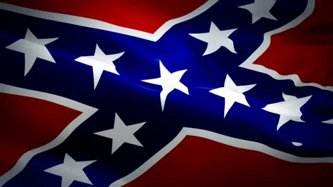 Rebel flag Civil war waving in wind vide... | Stock Video | Pond5