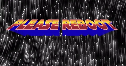 Reboot text appearing with animation of ... | Stock Video | Pond5