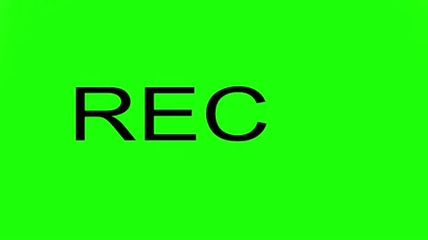 rec sign display on a green screen anima... | Stock Video | Pond5