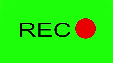 rec sign display on a green screen anima... | Stock Video | Pond5