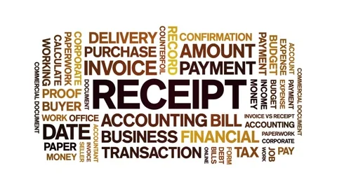 Receipt animated word cloud,animation ta... | Stock Video | Pond5