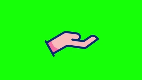 Receive hand gesture animation loop on g... | Stock Video | Pond5