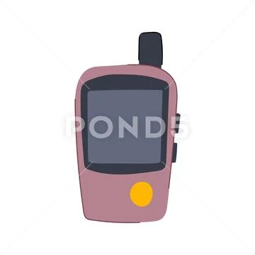 Receiver handheld gps cartoon vector illustration: Graphic #260544425