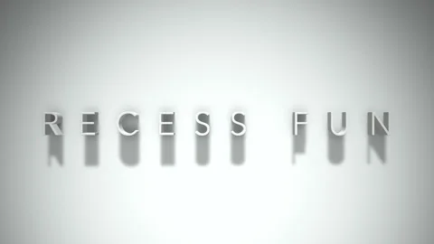 recess fun 3D title animation with shado... | Stock Video | Pond5