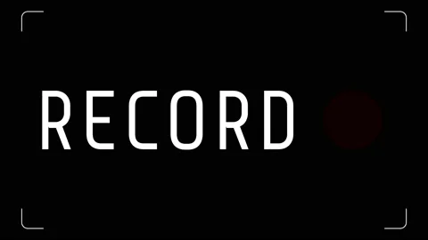 Record Indicator Sign Animation On Black... | Stock Video | Pond5
