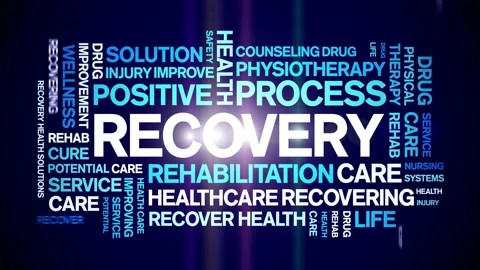 Recovery animated word cloud,animation t... | Stock Video | Pond5