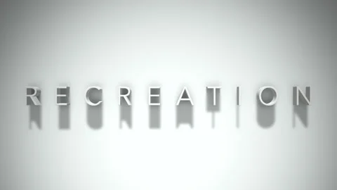 Recreation 3D title animation text with ... | Stock Video | Pond5