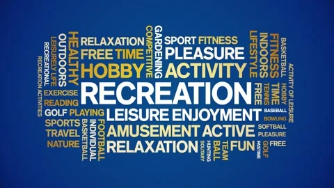 Recreation animated word cloud,animation... | Stock Video | Pond5