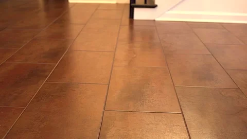 Rectangular porcelain floor tiles - meta... | Stock Video | Pond5