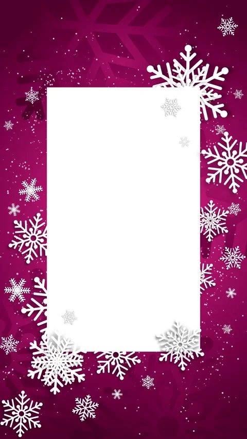 Rectangular winter snow frame border on ... | Stock Video | Pond5