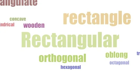 Rectangular Word Cloud Animated On White... | Stock Video | Pond5
