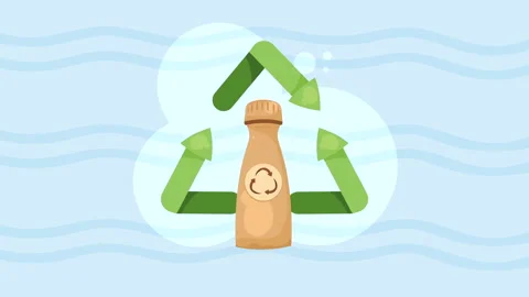 recycle arrows eco friendly animation | Stock Video | Pond5