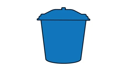 Recycle bin animation ona a white backgr... | Stock Video | Pond5