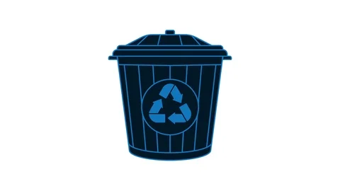Trash Can Animation Stock Footage ~ Royalty Free Stock Videos | Pond5