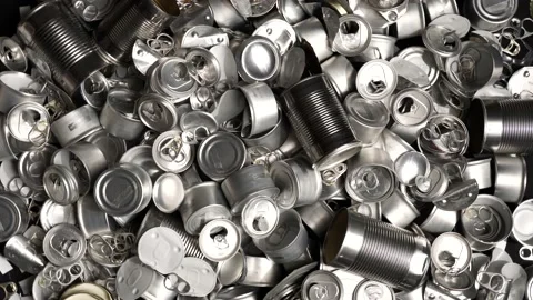 Recycle empty cans and tin for food and ... | Stock Video | Pond5