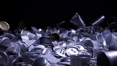 Recycle empty cans and tin for food and ... | Stock Video | Pond5