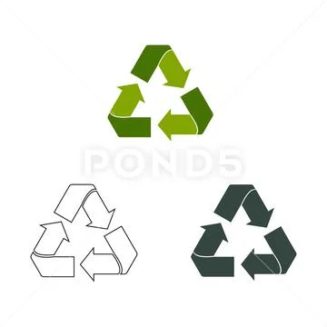 Recycle icon symbol vector isolated white background. ~ Clip Art #152879827