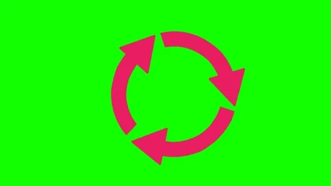 Recycle Logo in red color, Animation | Stock Video | Pond5