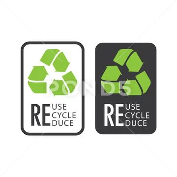Recycle, reuse, reduce, label, sticker, etiquette.: Royalty Free #172296246