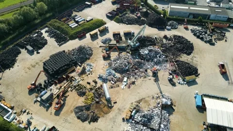 recycling sorting collection facility pr... | Stock Video | Pond5
