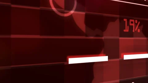 Red 3D animation infographic with growin... | Stock Video | Pond5