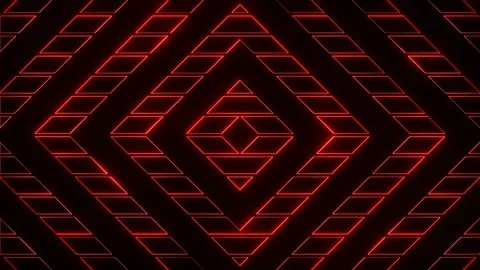 Red Abstract Neon Glowing Sci-Fi Cyberpu... | Stock Video | Pond5