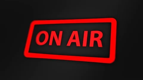 Red "ON AIR" Sign Blinking Light on Blac... | Stock Video | Pond5