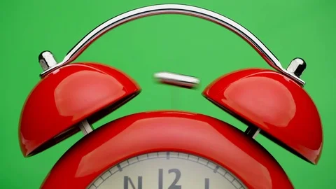 Red alarm clock. Green screen. Close up ... | Stock Video | Pond5