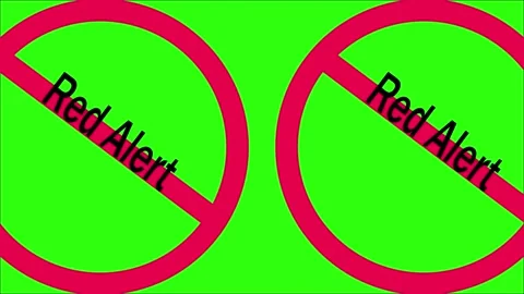 Red Alert Warning Symbol Animation with ... | Stock Video | Pond5