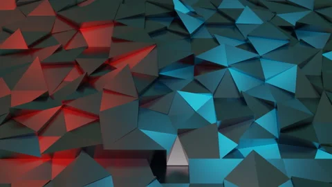 Red and blue abstract shiny triangles an... | Stock Video | Pond5