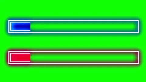 Red and blue loading bar. Black backgrou... | Stock Video | Pond5
