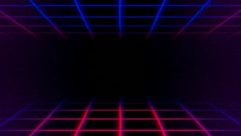Red and blue neon grid in galaxy | Stock Video | Pond5