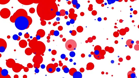red and blue round particles moving on a... | Stock Video | Pond5