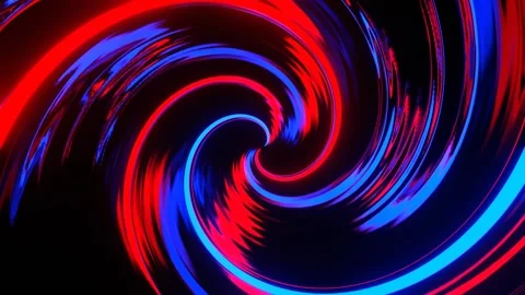 Red and Blue Sci-Fi Neon Magnet Spiral B... | Stock Video | Pond5