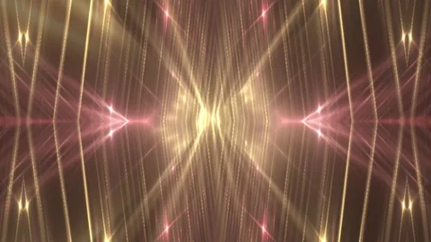 Red and gold stage lights tunnel. | Stock Video | Pond5