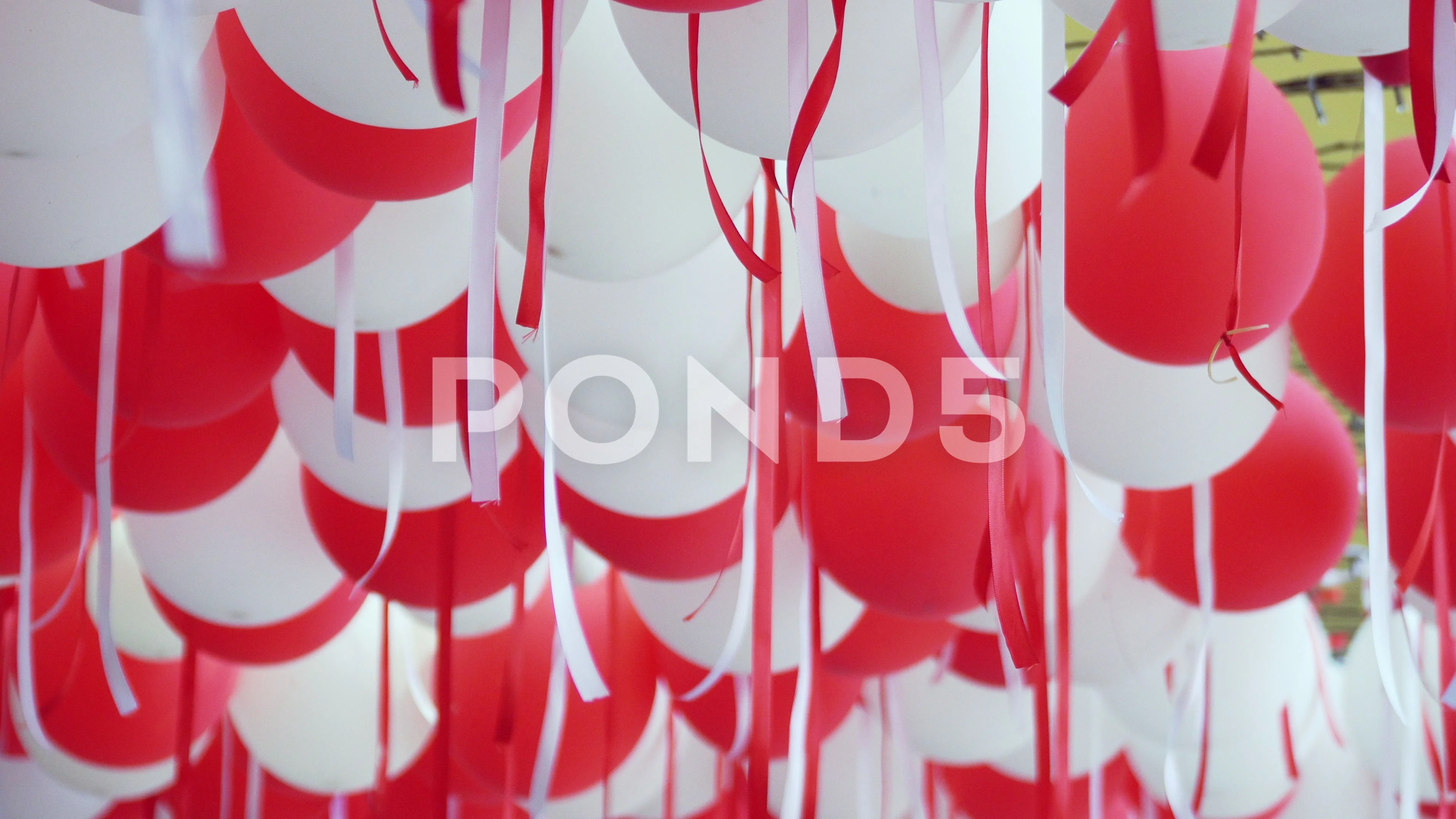 White Balloons Hanging From Ceiling | Shelly Lighting